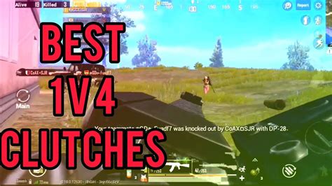 Best 1v4 Clutches In Pubg Mobile Montage 4 Youtube
