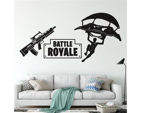 Battle Royale Wall Stickers For Gaming Room Wall Decor Huetion