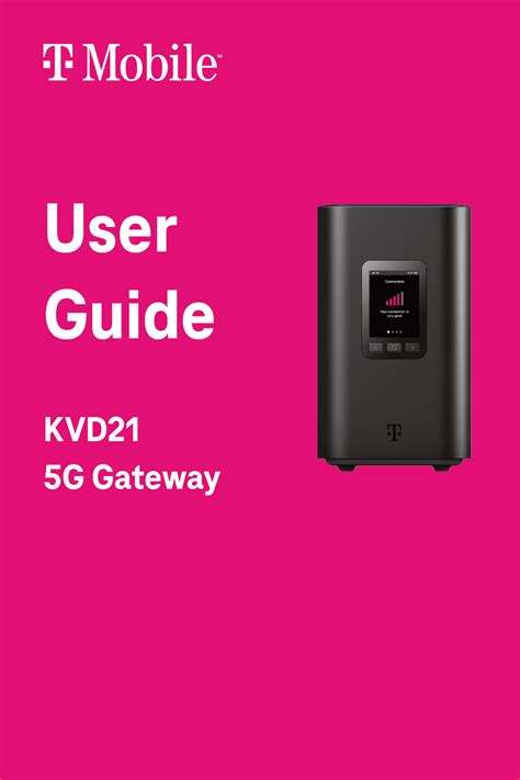 T Mobile Arcadyan Kvd21 User Guide English User Guide Kvd 5g Gateway Release 1 Manufacturer
