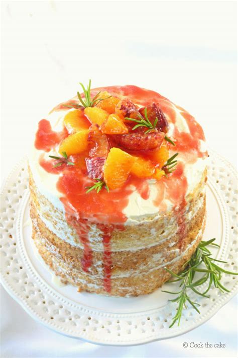 Naked Cake Tres Leches Con Naranjas Sanguinas Letras De Sal