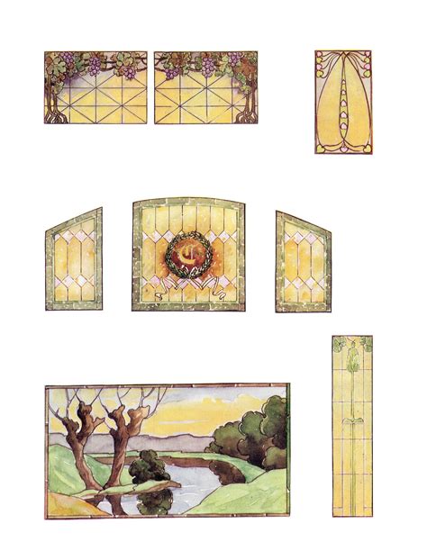 Antique Images Digital Collage Sheet Of Vintage Stain Glass Clip Art