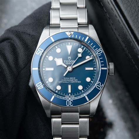 Tudor Black Bay 58 Blue Dial Aluminum Bezel Steel Bracelet And Leather Strap