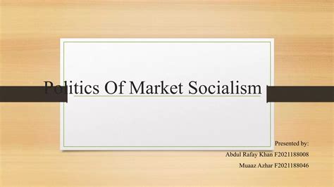 Market Socialism 2pptx