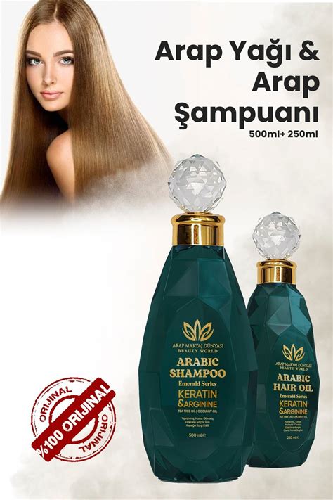 Arap Makyaj Dünyası Şampuan Arap Şampuanı 500 ml Arap Yağı 250 ml
