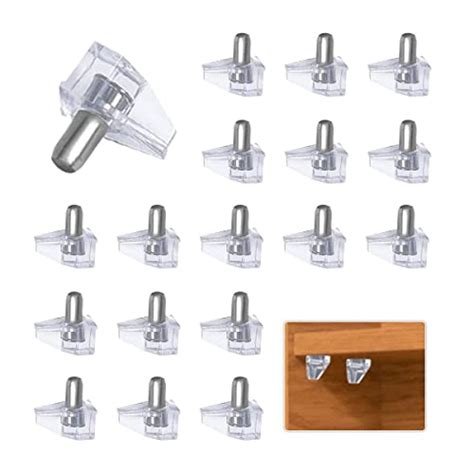 20 Pcs 5mm 투명 플라스틱 캐비닛 선반 지원 핀 투명 선반 지원 못 선반 핀 투명 선반 지원 못 선반 홀더 교체 못 선반