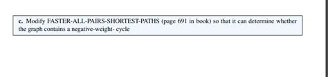 Solved C Modify Faster All Pairs Shortest Paths Page 691