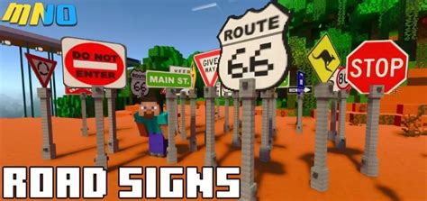 Road Signs And Traffic Lights Addon For Minecraft