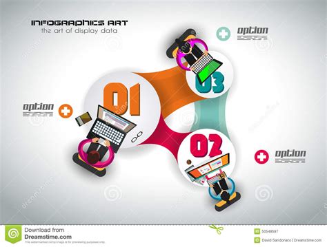 Infographic Teamwork And Brainstorming With Flat Style Vector