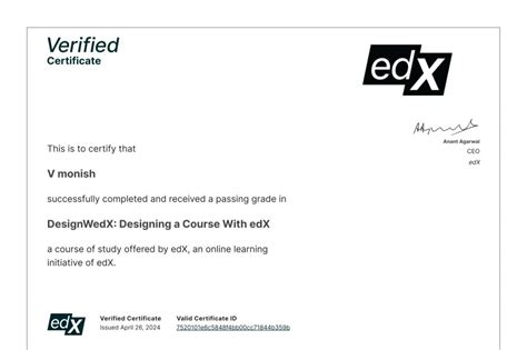 Edx Course Completed Veeri Jd