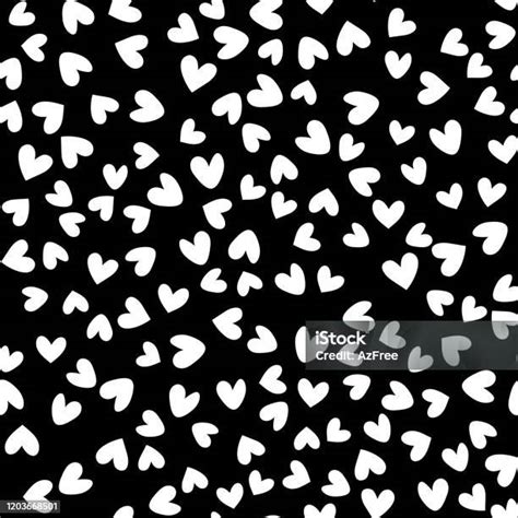 黒い背景に白いハートとのシームレスなパターンベクトル I Love Youのベクターアート素材や画像を多数ご用意 I Love You
