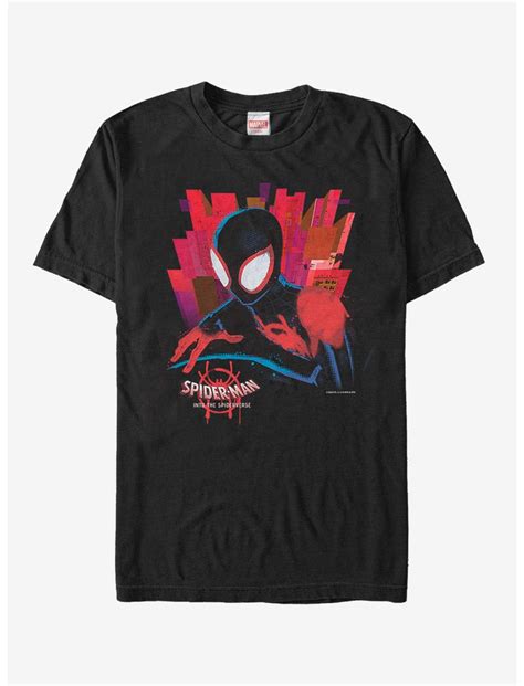 Marvel Spider Man Spider Verse Black Spider T Shirt Black Hot Topic