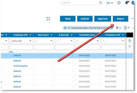 How To Reject A Timesheet