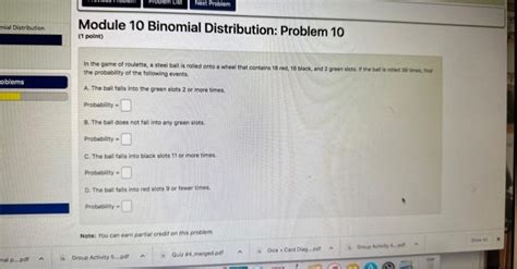 Solved Module 10 Binomial Distribution Problem 10 1 Point