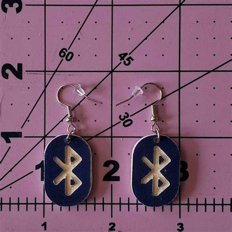Bluetooth Themed Earrings Bluetooth Earrings Techie Earrings Tech