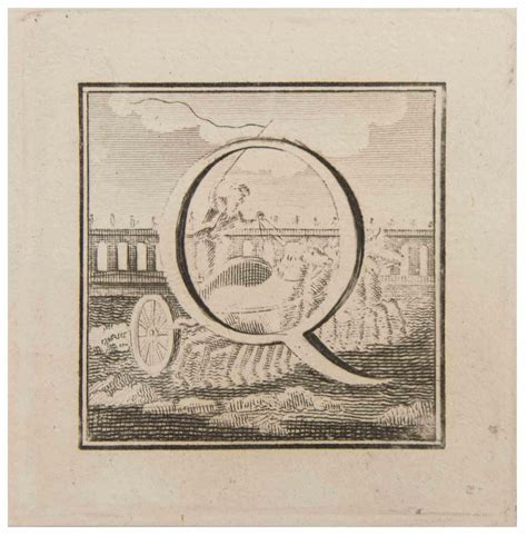 Luigi Vanvitelli Letter Q Etching By Luigi Vanvitelli 18th