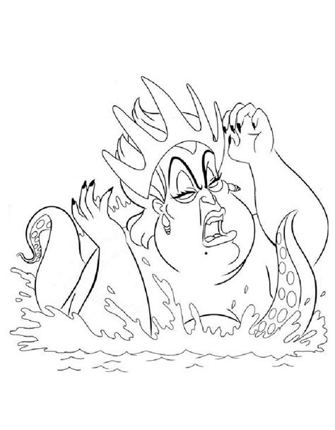 Disney Ursula Coloring Pages Free Printable Pdf