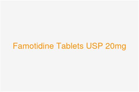 Famotidine Tablets Usp 20mg
