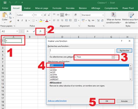 Utiliser La Fonction Abs Dans Excel Trouver Une Valeur Absolue