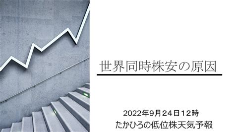 世界同時株安の原因 Youtube