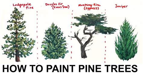 HOW TO PAINT PINE TREES Acrylic Painting Tutorial Acrylic Painting