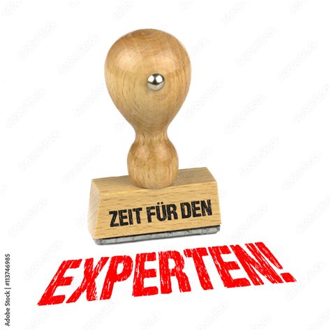 Stock Foto „zeit Für Den Experten Stempel Adobe Stock