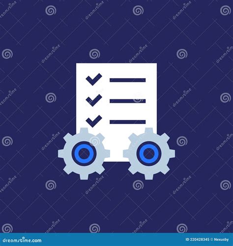 项目管理齿轮和核对表矢量图图标 向量例证 插画 包括有 图标 雇佣契约 工作 成功 办公室 生产率 220428345