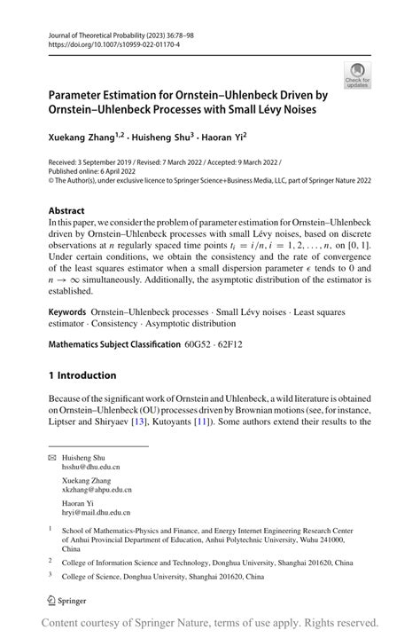 Parameter Estimation For Ornsteinuhlenbeck Driven By Ornstein