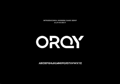 Premium Vector Abstract Modern Sans Serif Alphabet Font