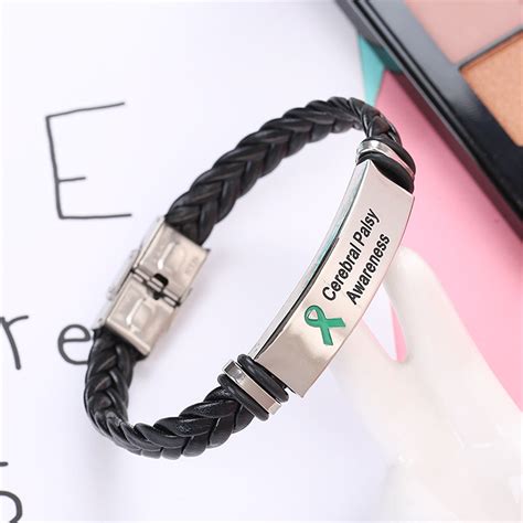 Cerebral Palsy Leather Awareness Bracelet The Awareness Store