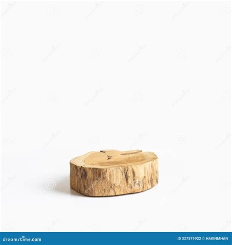 Authentic Nature Background Concepts With Tree Stump Podium Display Or