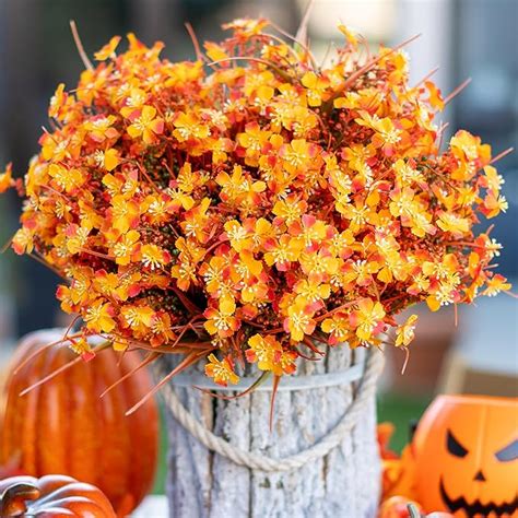 Axylex Artificial Fall Flowers Outdoor Fake Mums 12