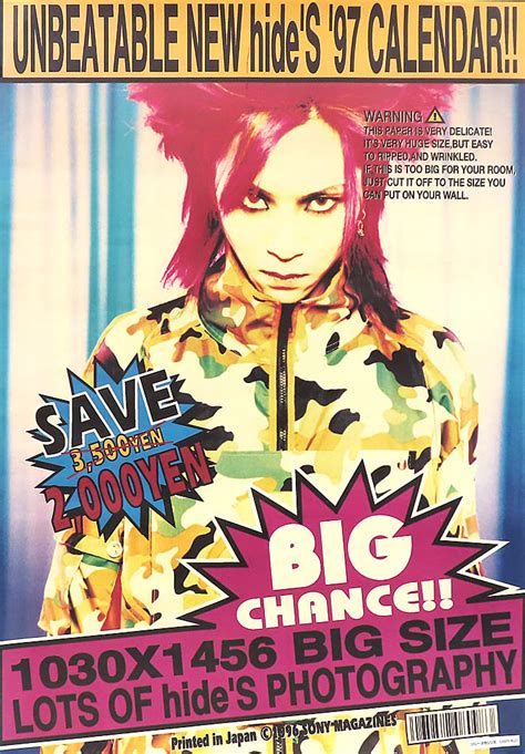 Damaged Goods B2 Promotional Poster Hide Hide 1997 Calendar Goods