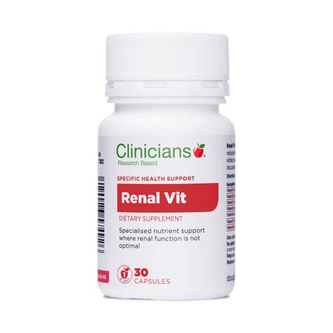 Clinicians Renal Vitamin 30 Capsules