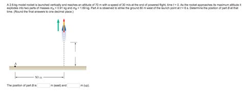 Solved A 2 6 Kg Model Rocket Is Launched Vertically And