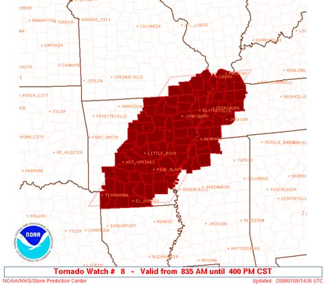 Storm Prediction Center Tornado Watch 8