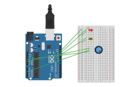Circuit Design Reading Analog Voltage W Leds Tinkercad