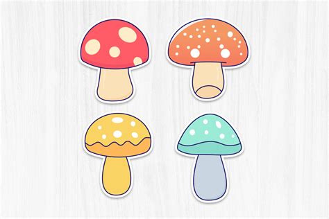 Mushroom Vector Sticker Graphic By Snzd24 · Creative Fabrica