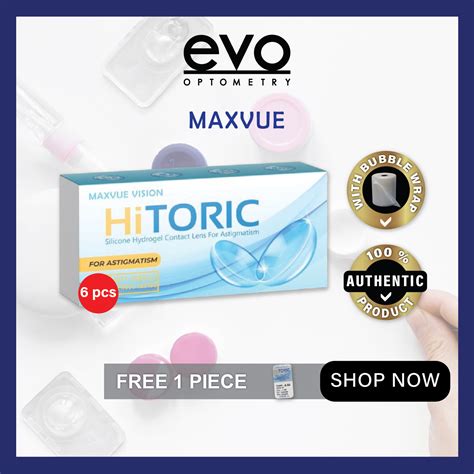 Maxvue Hi Toric Silicone Hydrogel Contact Lenses For Astigmatism Lazada