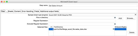 Kettle And Excel Files Pentaho Kettle Notes