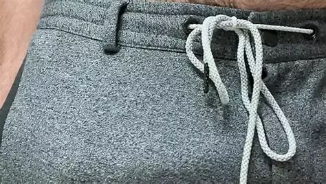 Look Its Moving Grey Sweat Pants Bulge Gay Voyeur Porn Feat