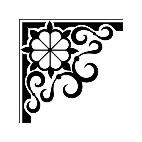 Premium Vector Black Decor Corner