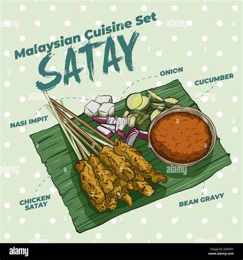 Malaysian Satay Stock Vector Images Alamy