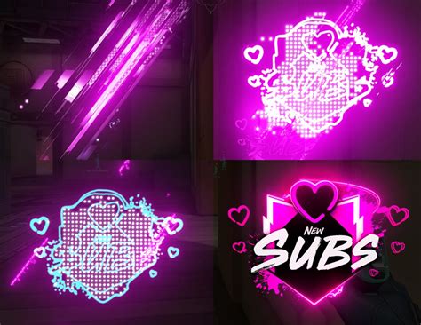 Animated Stream Alerts Neon Pink Style Compatible Twitch Kick