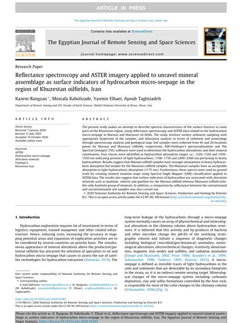 Pdf Reflectance Spectroscopy And Aster Imagery Applied To Unravel Mineral Assemblage As
