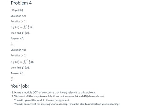solved problem 4 10 points question 4a for all x 1 if f