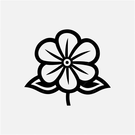 Premium Vector Flower Icon Vector Logo Black And White