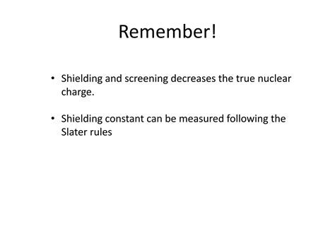 Shielding Or Screening Effect Pptx