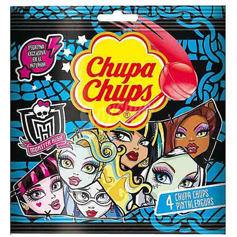 Chupa Chups Pintalenguas Monster High 4 Chupa Chups Bolsa 48 G