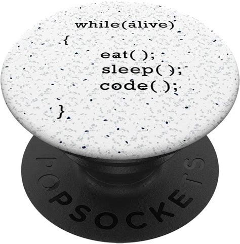 While Alive Eat Sleep Code Funny Coding Slogan Cell
