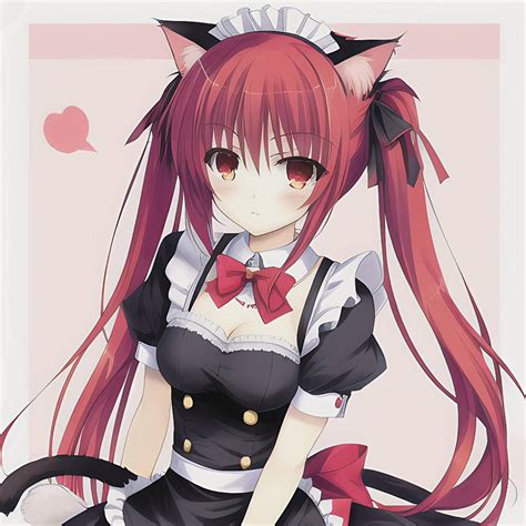 Red Hair Catgirl Maid By Elmer Tf Tg On Deviantart
